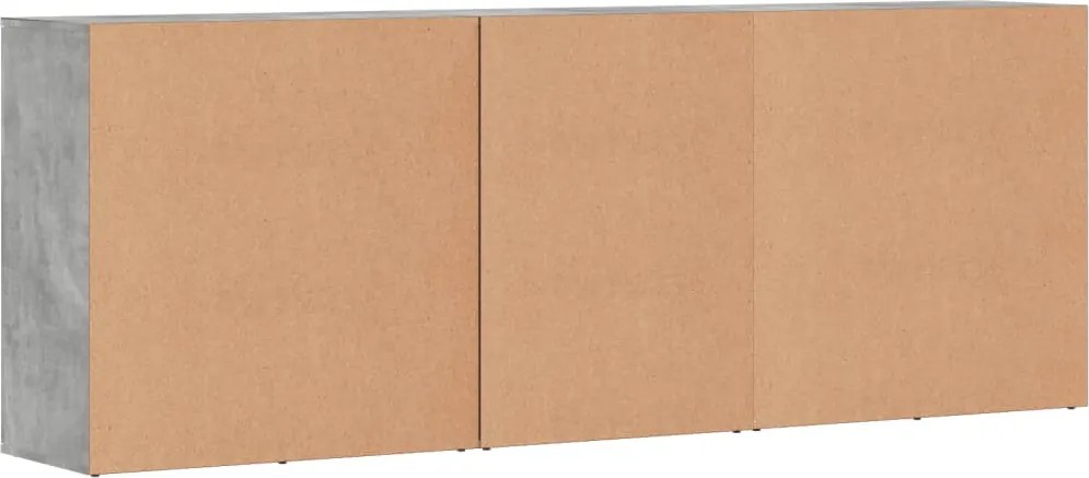 Příborníky 3 ks betonově šedé kompozitní dřevo 3276612