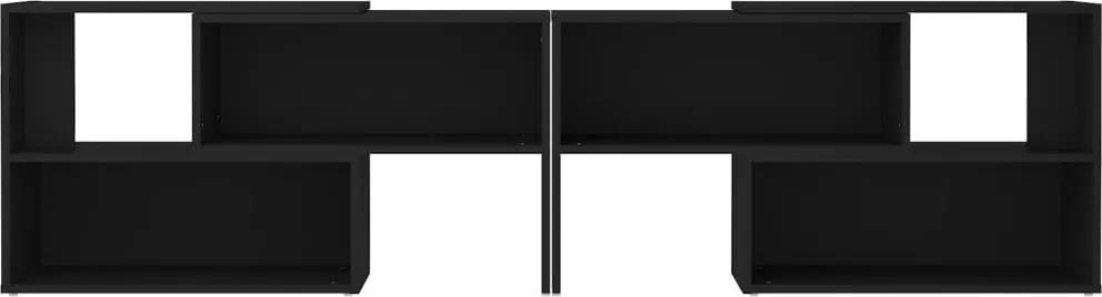 vidaXL TV skříňka betonově 149 x 30 x 52 cm dřevotříska [808360] Barva: černá s vysokým leskem