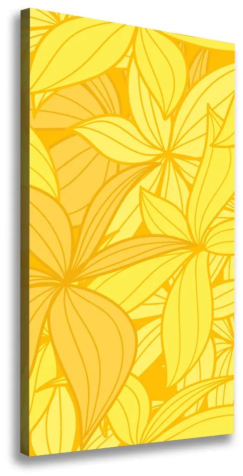Wallmuralia Vertikální Foto obraz canvas Žluté květiny 50x100
