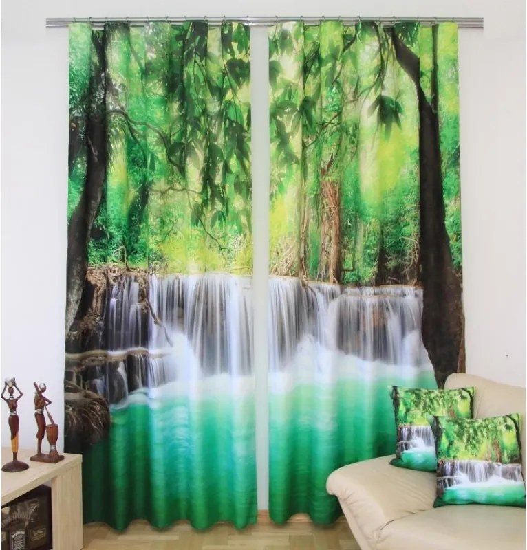 3D dekorační závěs 17 VODOPÁD 2x160x250 cm MyBestHome