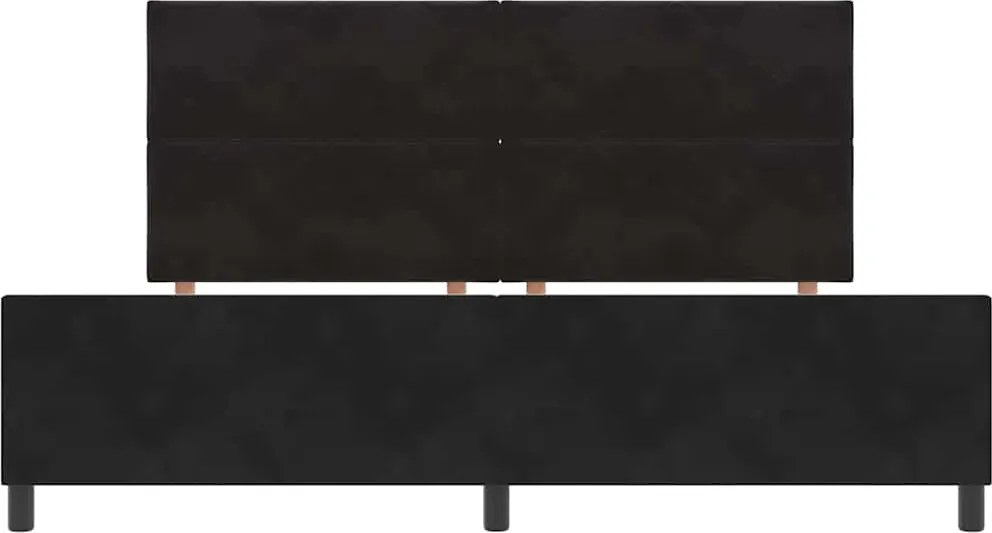 Postel s boxspringem s čelo Černá 200 x 200 cm samet 3345031