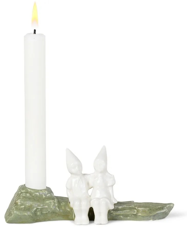 Vánoční kameninový svícen Kähler Design Christmas Tales, délka 19 cm