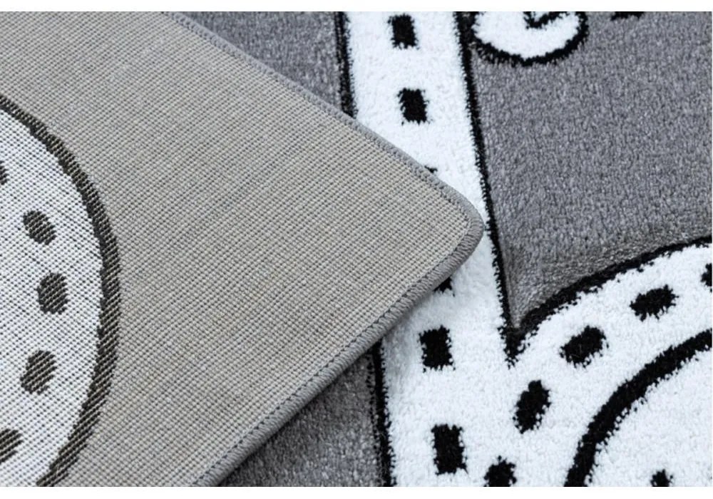 Dětský kusový koberec Ulice šedý 80x150cm
