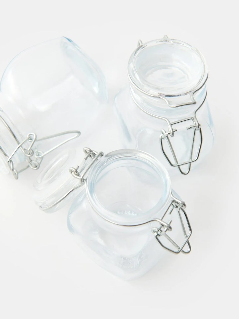 Sinsay - Sada sklenic s uzávěrem na zacvaknutí 3 pack - clear