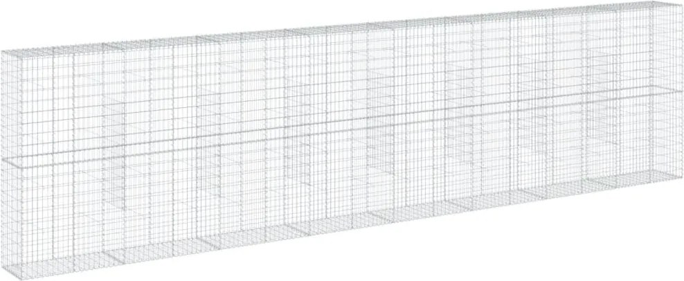 Gabionový koš s víkem 800 x 50 x 200 cm pozinkované železo 3295173