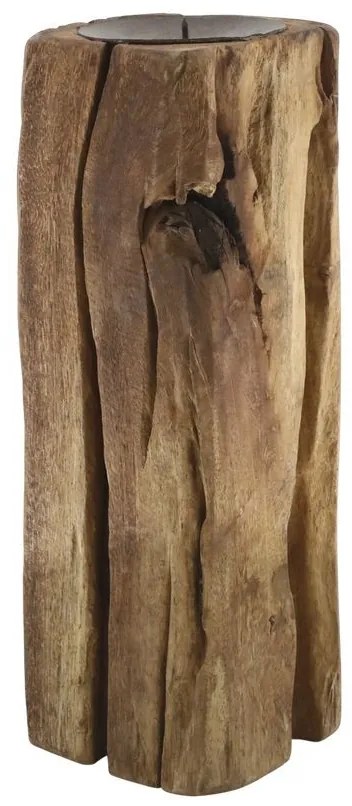Dřevěný válcový svícen Grimaud Unit M - 13*10*28 cm