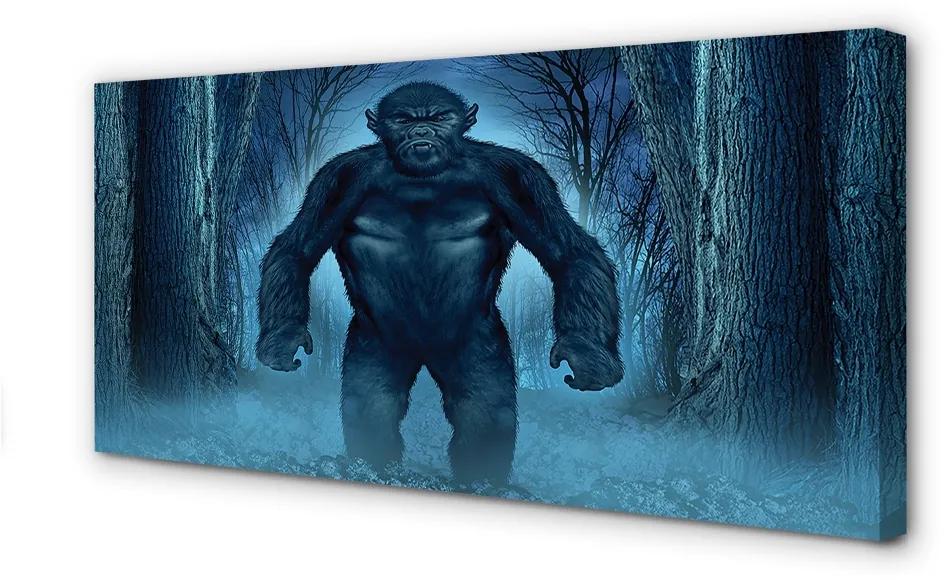 Obrazy na plátně Gorila lesní stromy 100x50 cm