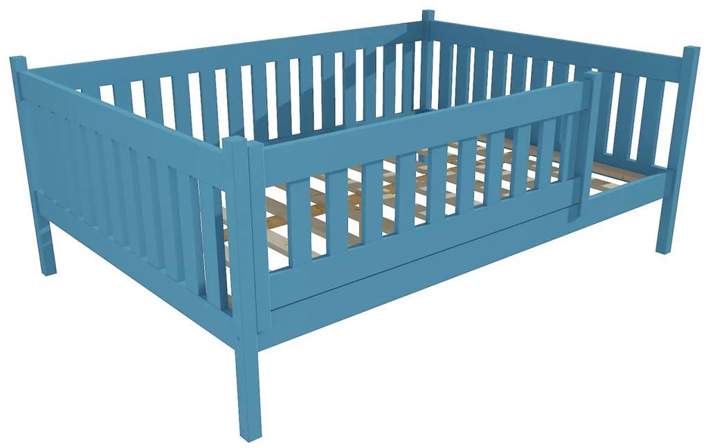 Dětská postel M 012 XL NEW* se zábranou (Barva dřeva: barva modrá, Rozměr: 140 x 200 cm)