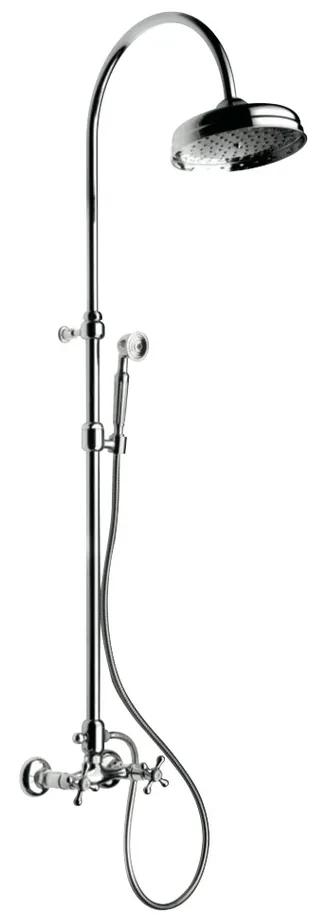 Faris Liberty - sprchová baterie nástěnná, rozteč 150mm, pevná sprcha + ruční sprcha - komplet, bronz 027 + AC270.18