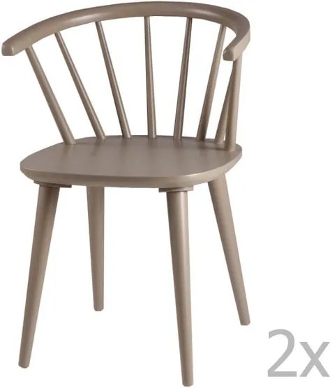 Sada 2 světle šedých jídelních židlí sømcasa Anya