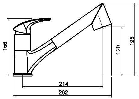 Novaservis - Dřezová baterie s vytahovací sprškou METALIA lesklý chrom