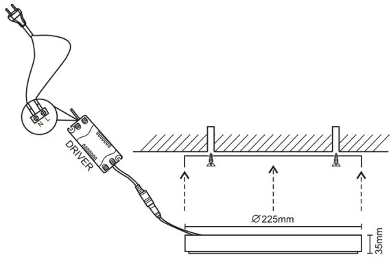 LED Stropní svítidlo LED/18W/230V 4000K pr. 22,5 cm