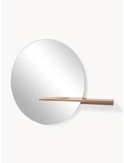 Velké nástěnné zrcadlo's dřevěnou policí Sandro