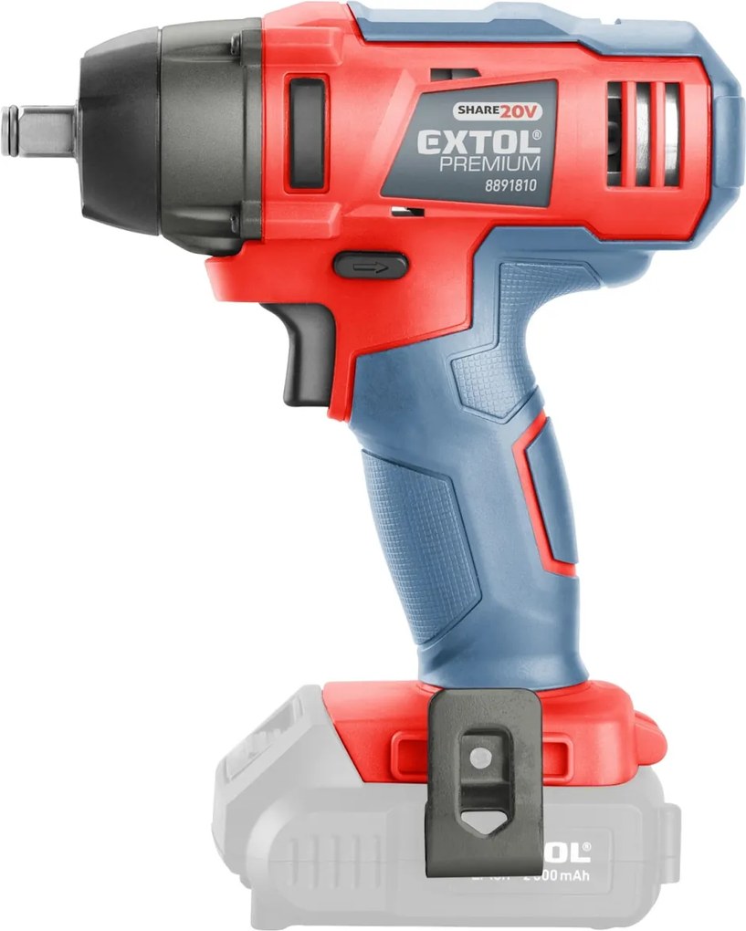 Aku rázový utahovák 1/2" SHARE20V, 180 Nm (tělo) EXTOL PREMIUM 8891811