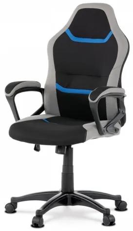 Kancelářská židle černá, šedá modrá KA-L611 BLUE