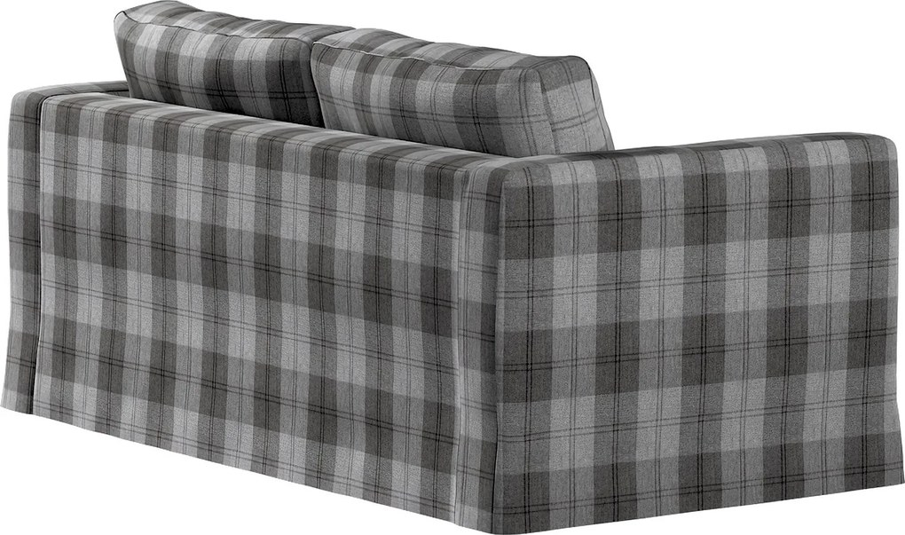 Potah na pohovku IKEA  Karlstad 2-místná , nerozkládací, dlouhý barva šedá látka pletený vzor, vzorované