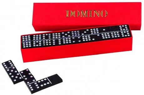 Domino společenská hra dřevo 28ks v krabičce 15,5x3,5x5cm