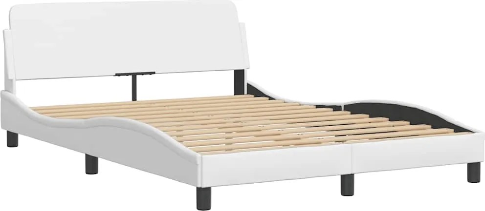 Rám postele bez matrace Hvar bílý 140x200 cm umělá kůže 3208003