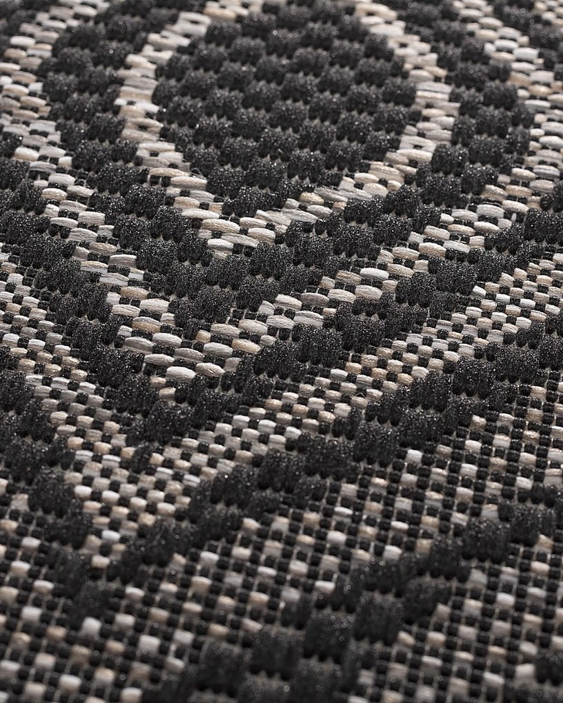 Koberec Breeze black/ clif grey 120 x 170 cm