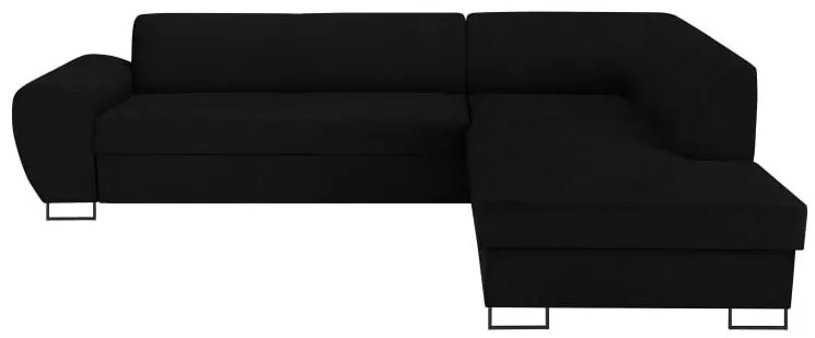 Černá rohová rozkládací pohovka s úložným prostorem Kooko Home XL Right Corner Sofa Piano