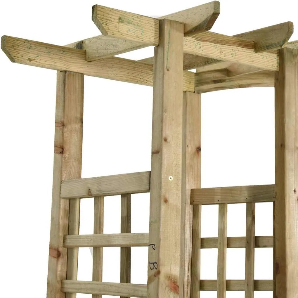 Zahradní pergola s lavicí a truhlíky impregnovaná borovice 318566