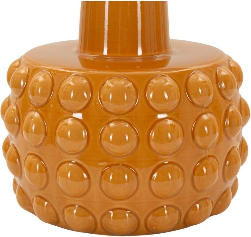 Keramická stolní lampa v hořčicové barvě/bílá s textilním stínidlem (výška 51,5 cm) Gress – Mauro Ferretti