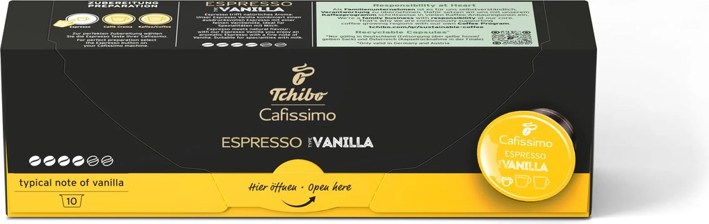 Cafissimo Flavoured Espresso – Vanilla – 10 kapslí - Intenzita: 4/6