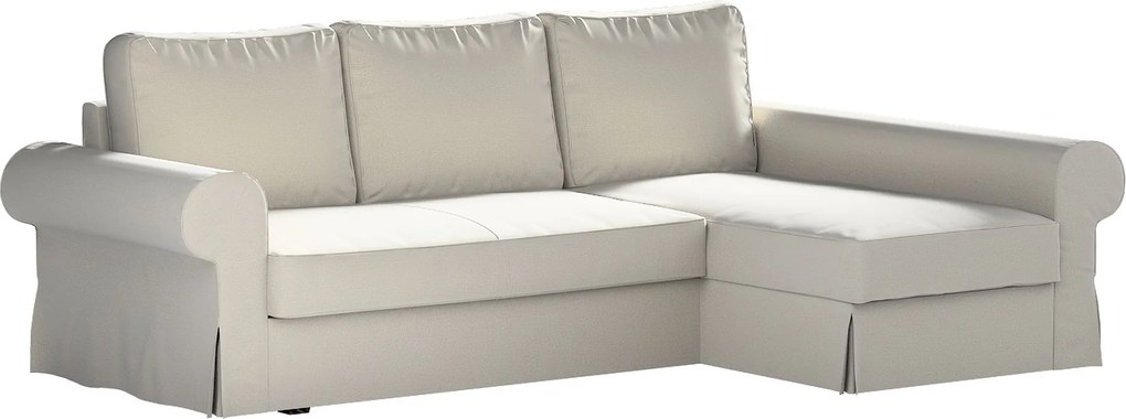 Potah na pohovku IKEA Backabro rozkládací se šezlongem barva šedá látka sametová
