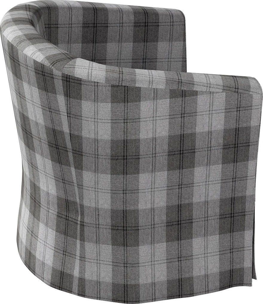 Potah na křeslo IKEA Ektorp Tullsta barva šedá látka pletený vzor, vzorované