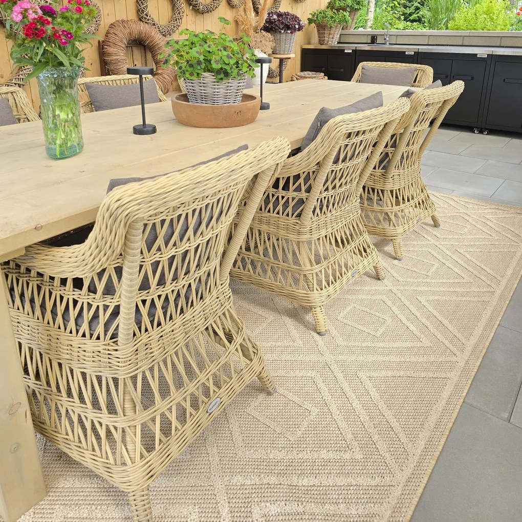 Ayyildiz, Kusový koberec Patara 4956 Beige – na ven i na doma, 80x150, béžová, chodba / předsíň