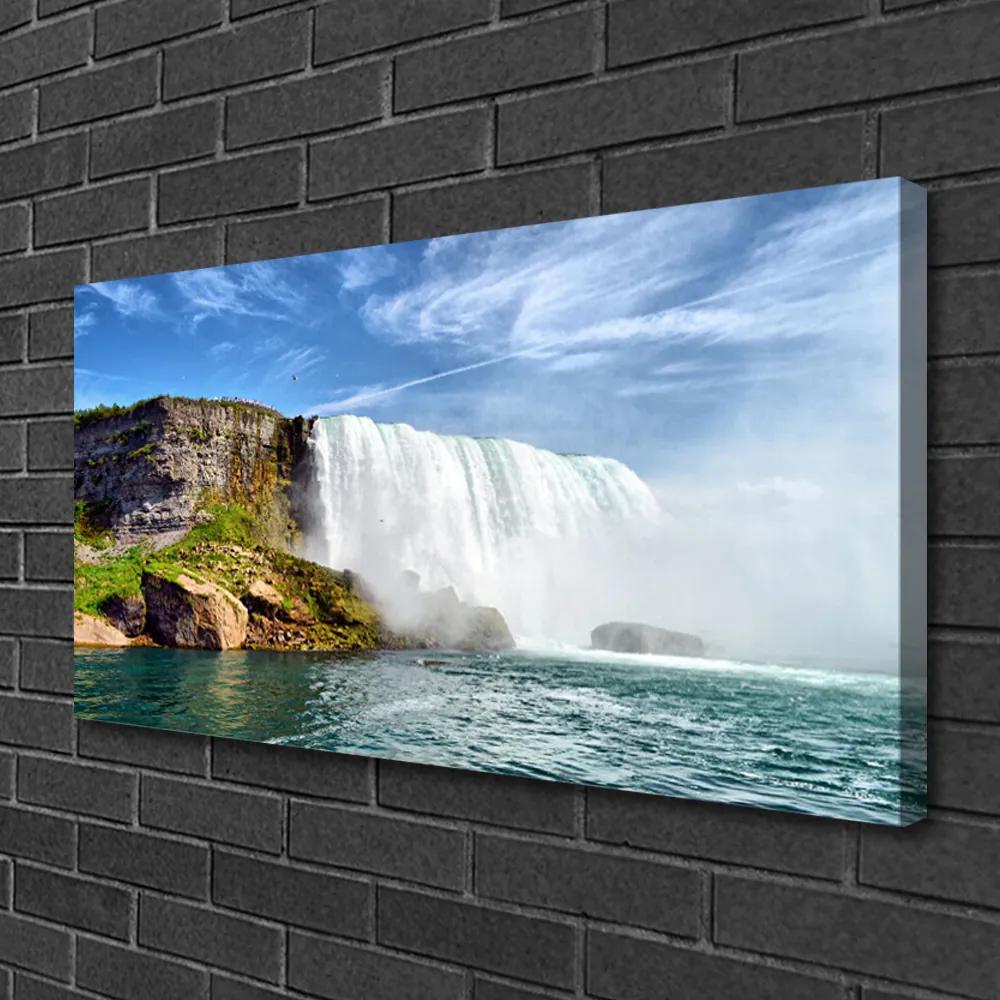 Obraz na plátně Vodopád Moře Příroda 125x50 cm