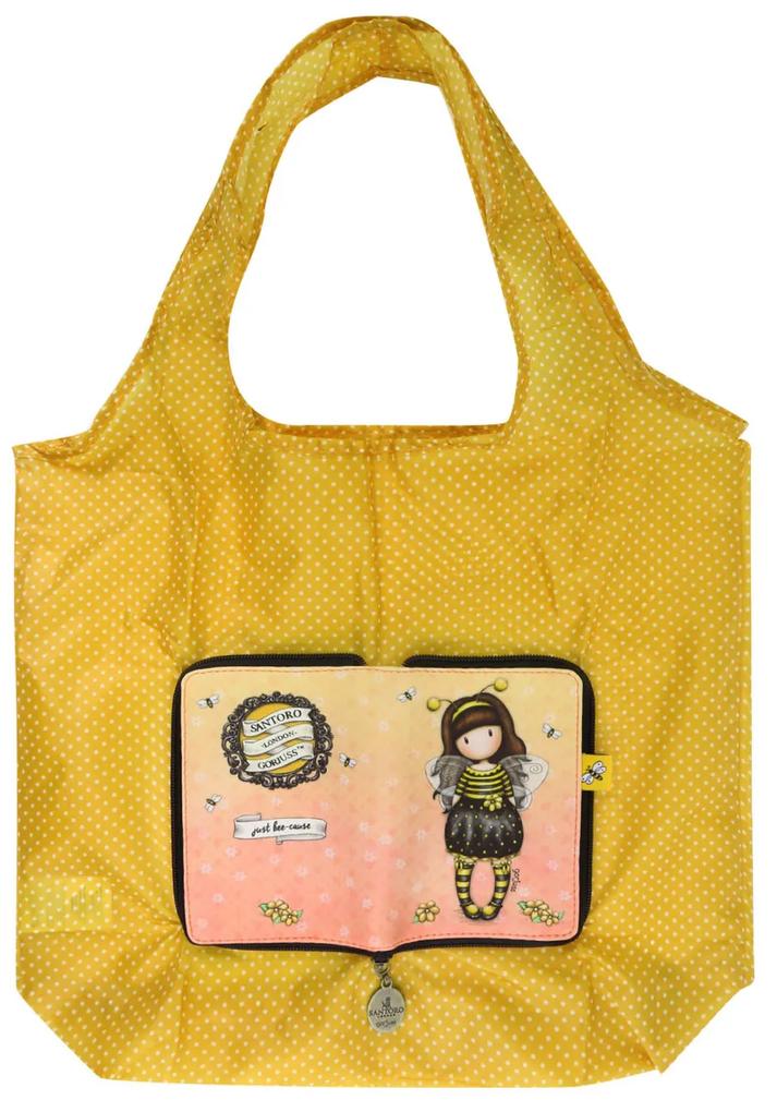 Santoro žlutá skládací nákupní taška Gorjuss Bee-Loved (Just Bee-Cause)