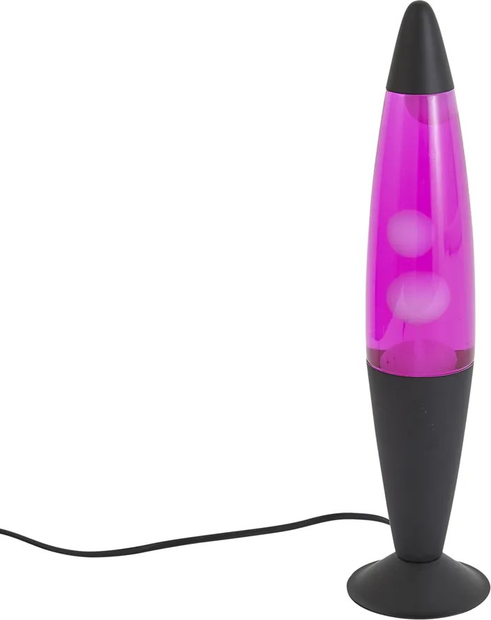 Lávová lampa růžová s bílým voskem vč. LED - Molten Lava
