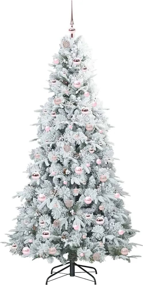 Umělý Skládací Vánoční Strom s stojanem Bílá 210 cm PE a PVC 3397499