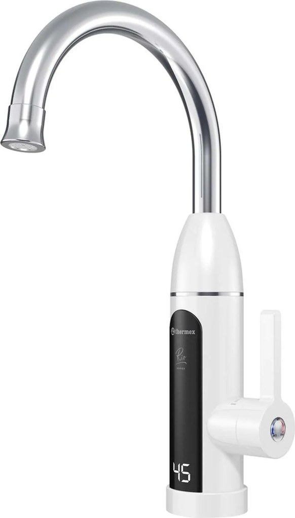 Aqualine Rio - Elektrická dřezová baterie, 3kW, bílá/nerez 211086