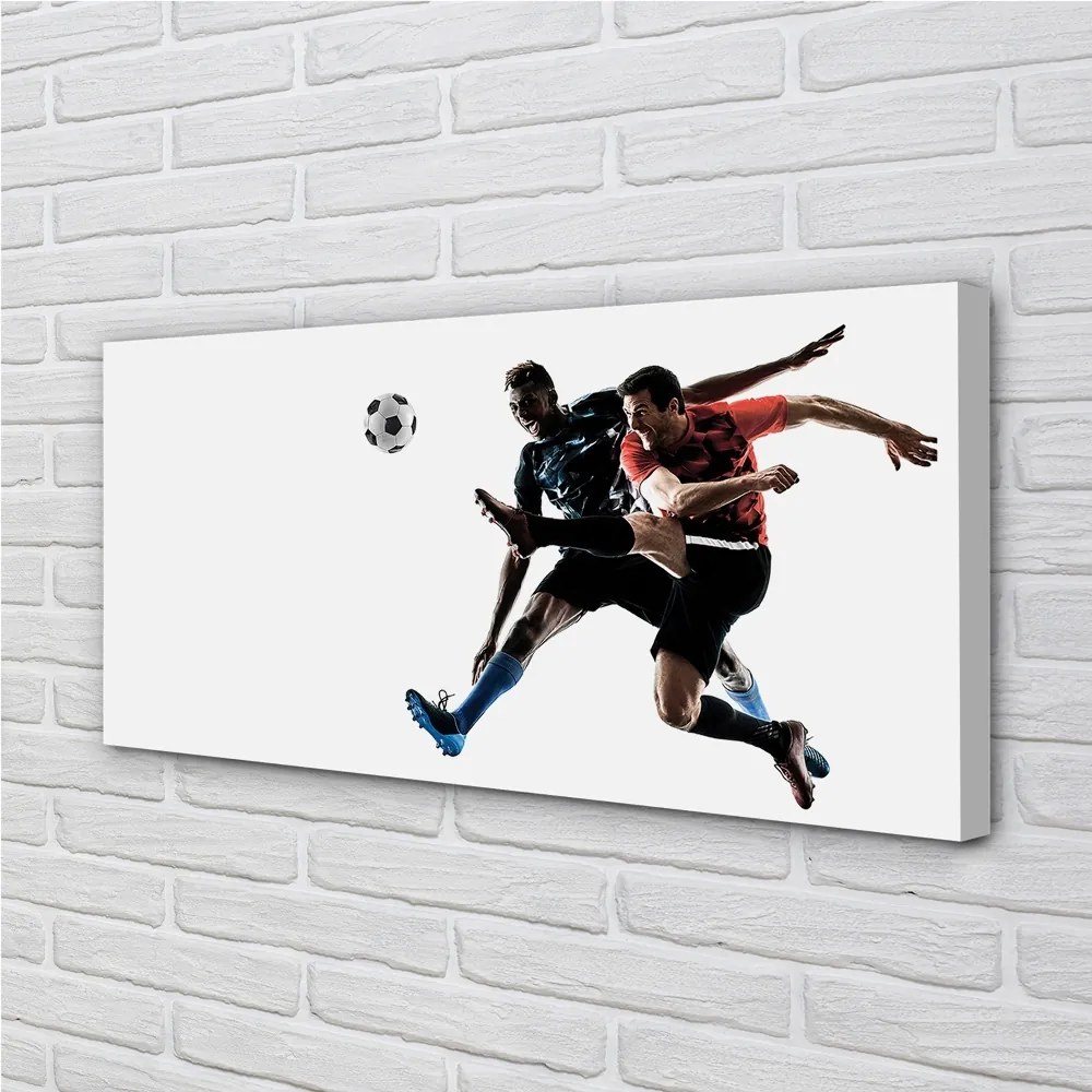 Obrazy na plátně muži fotbal 140x70 cm