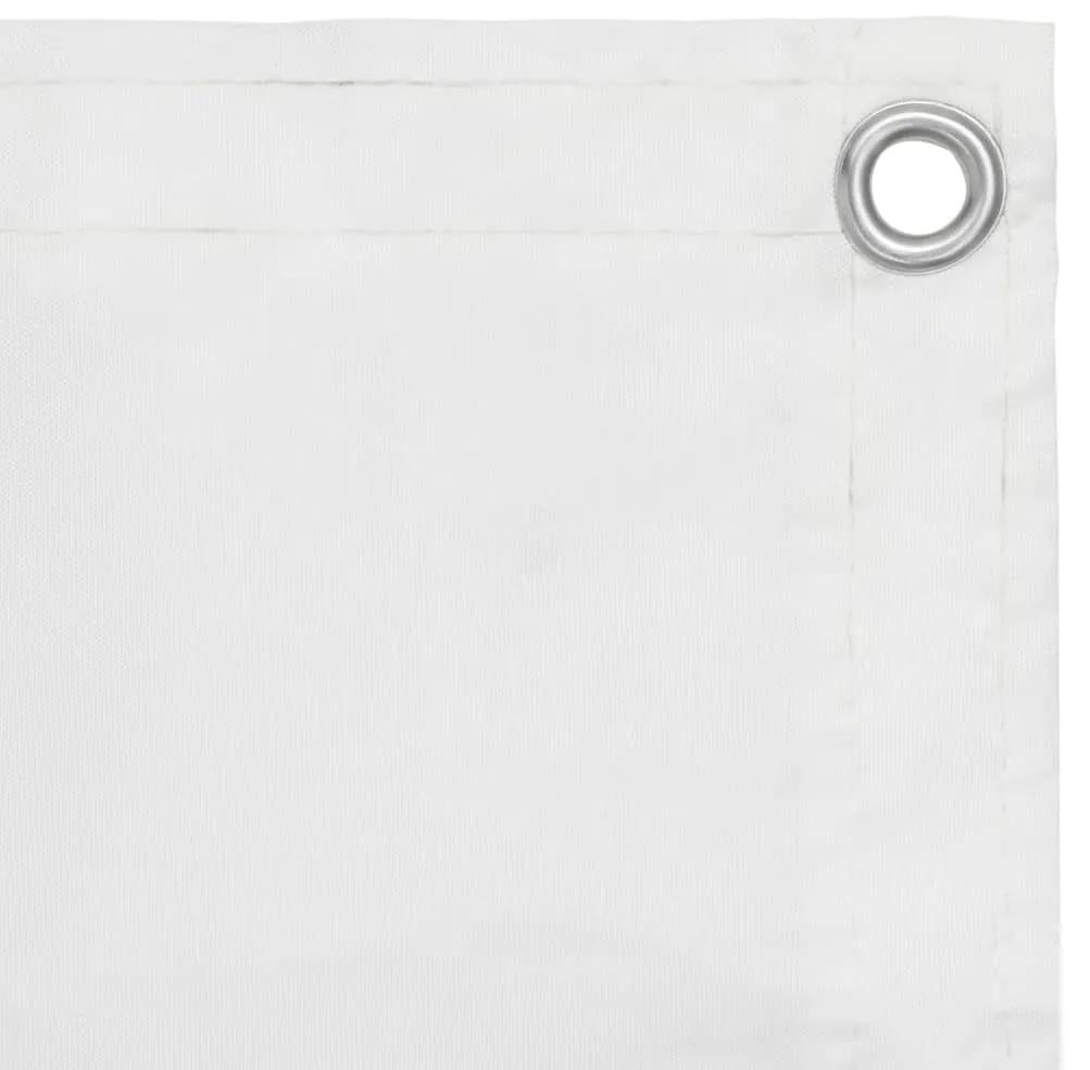 134898 vidaXL Balkónová zástěna bílá 120 x 500 cm oxfordská látka