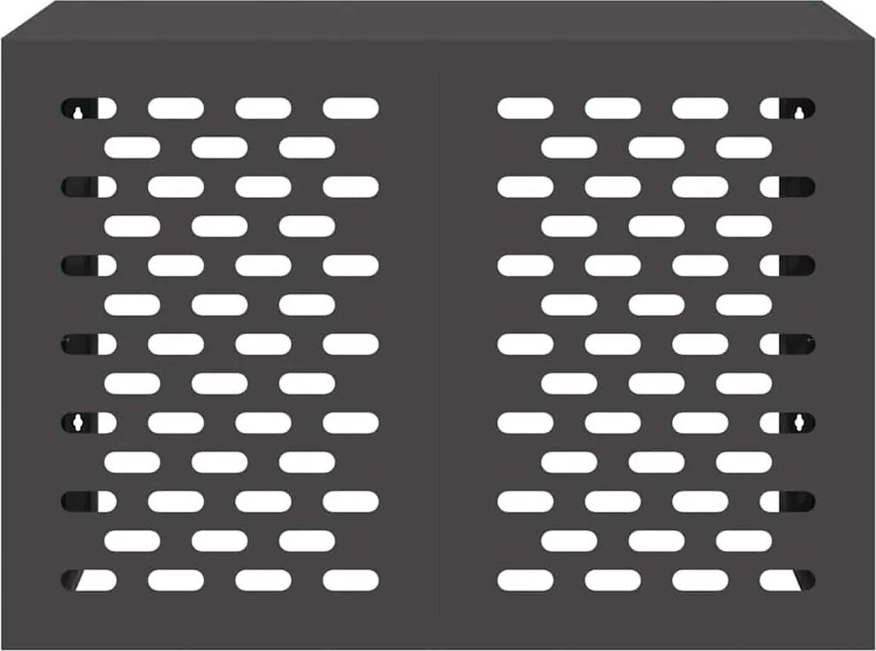 vidaXL Ochrana klimatizace Černá 100 x 50 x 70 cm Ocel [865897]