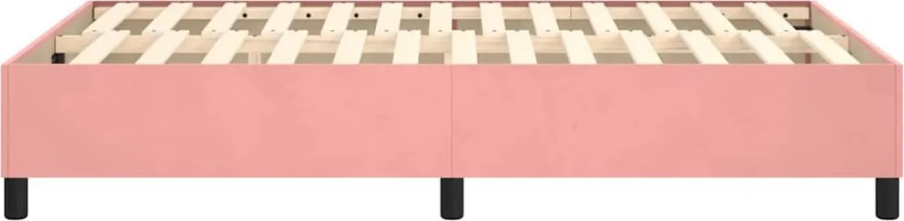 Rám postele s boxspringem růžový 120 x 200 cm samet 3121113