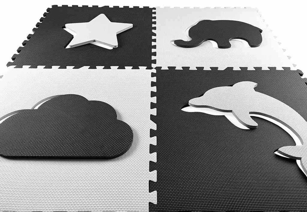 Pěnové puzzle podložka ohrádka Milly Mally Jolly 2x2 Grey