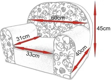Kvalitní dětské křeslo ZOO Červená