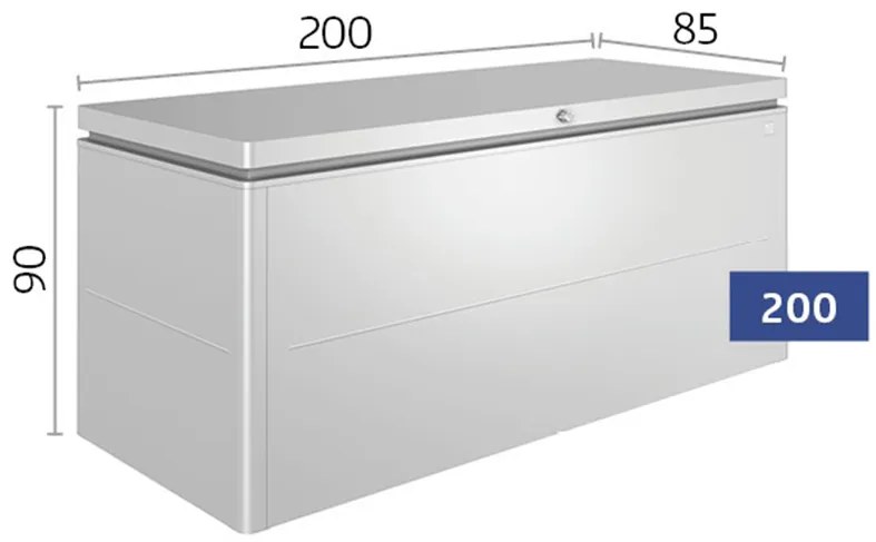 Uložný box LOUGEBOX Biohort Barva: Stříbrná, Velikost: 160