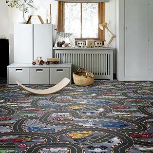 Dětský koberec The World od Cars 97 šedý (Varianta: 200 x 200 cm kruh)