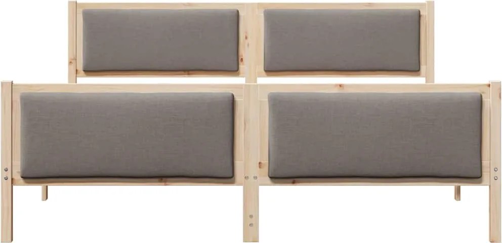 Rám postele s čelo Taupe 200 x 200 cm textil 3394246