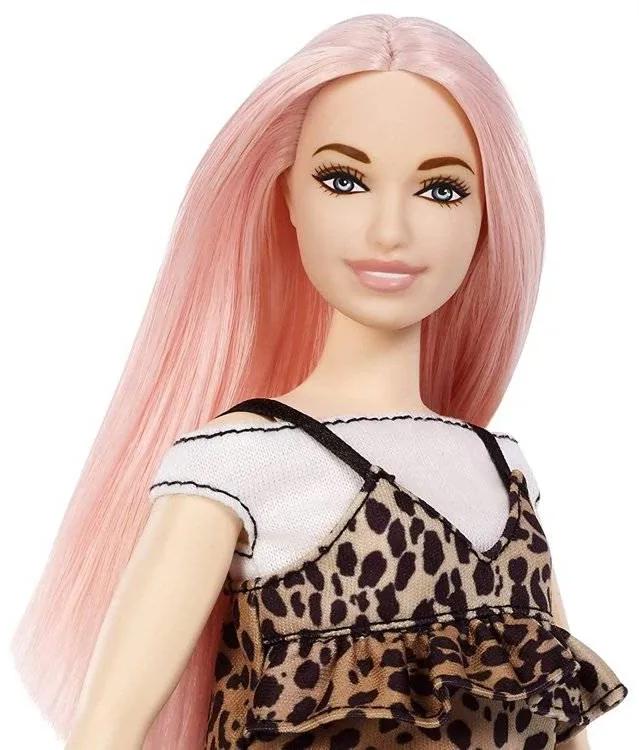 Panenka Barbie Fashionistas leopardí šaty ZA3160