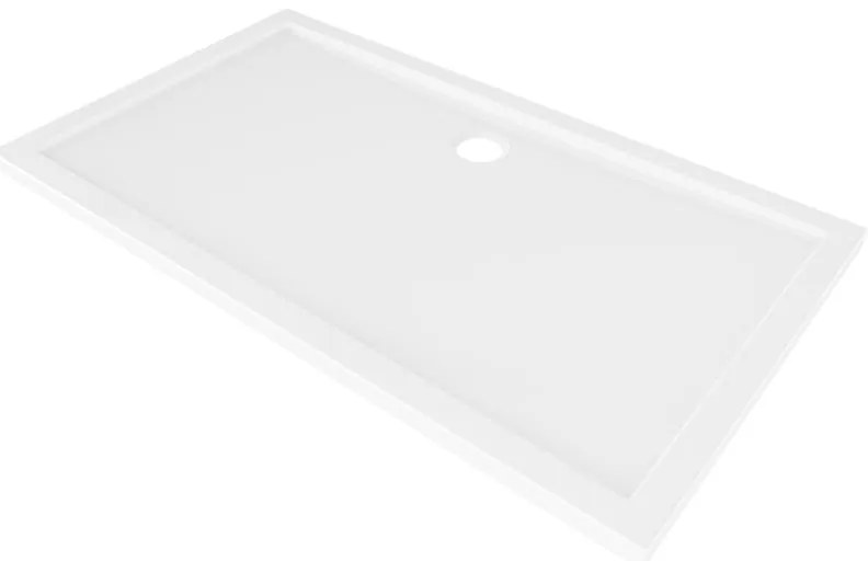 Mexen Flow, obdélníková sprchová vanička, slim, 80 x 150 cm, bílá lesklá, 46R108015