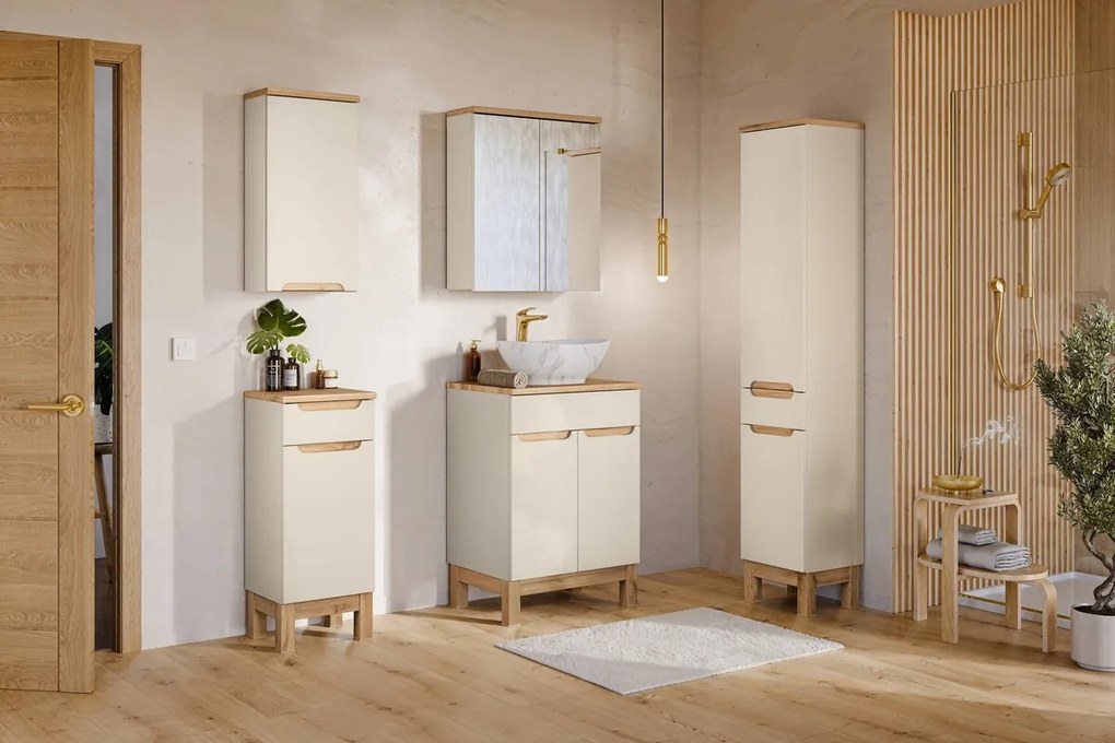 Koupelnová skříňka BALI kašmír 80-35, vysoká