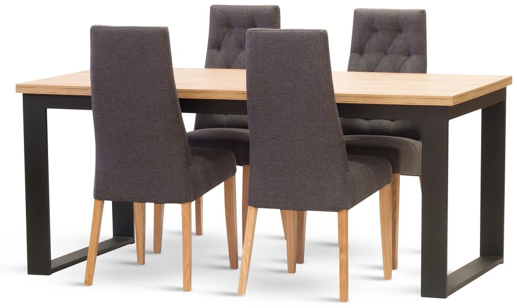 Stima Stůl 970 s kovovou podnoží Rozměr: 140x80 + 2x40 cm, Odstín: Wengé