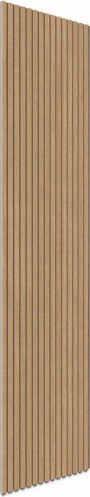 Denpanels Akustický panel WOOD Dub přírodní MDF černá plsť 240 x 60 x 2 cm