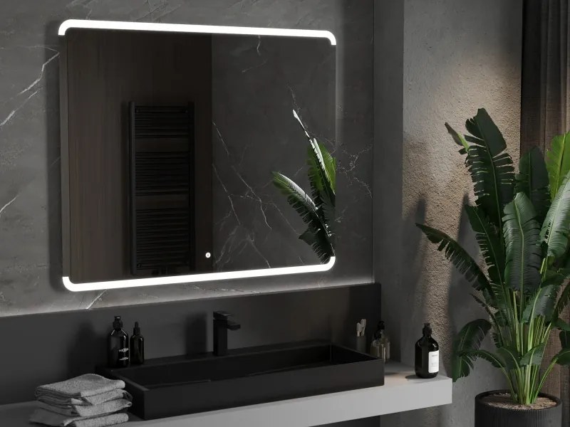 Mexen Nida, LED koupelnové zrcadlo s podsvícením 120x100 cm, 6000K, ochrana proti zamlžování, 9806-120-100-611-00